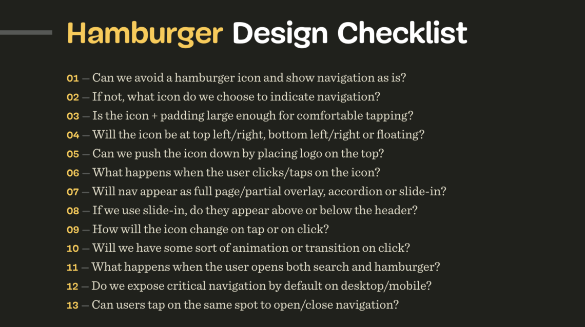 Blog: Smart Interface Design Patterns, The Checklists
